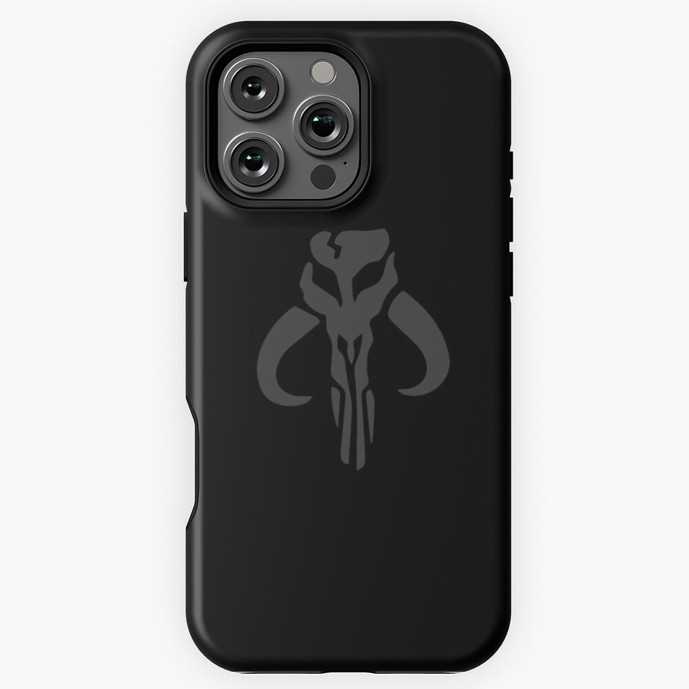 Blacked Out Boba Skeleton Phone Case for iPhone 16 15 14 13 12 11 Pro ...