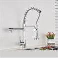 Blackend Spring Kitchen Faucet Pull Out Side Sprayer Dual Spout Single ...