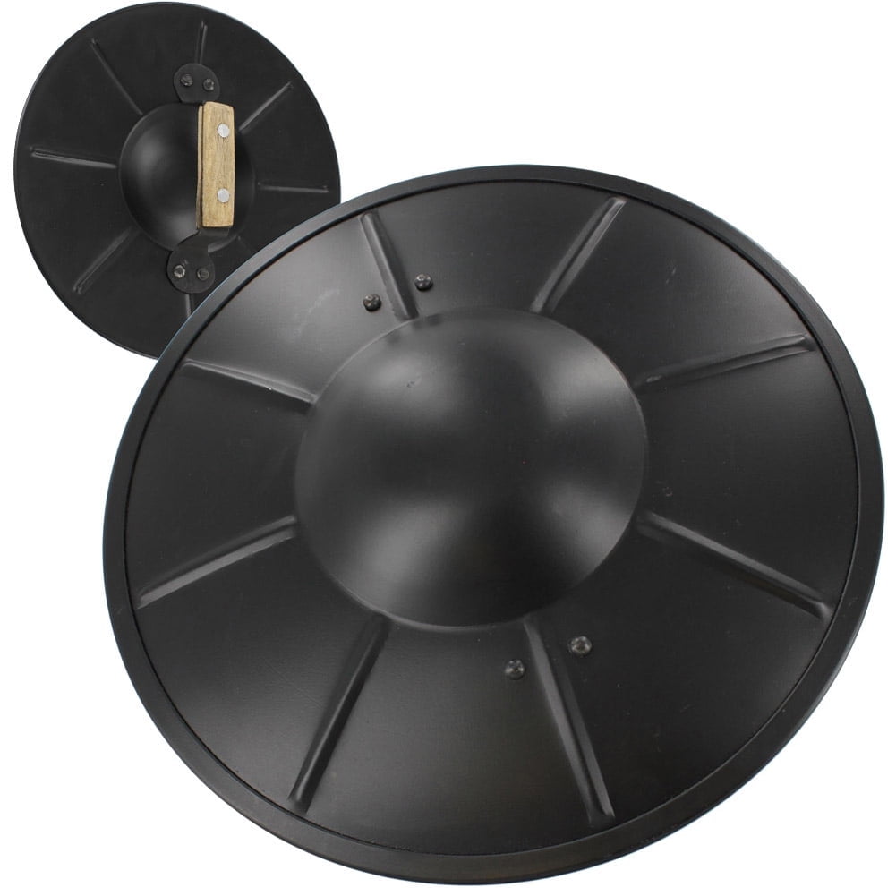 Blackened Medieval Fluted Buckler Shield – 12" Iron Hand Shield for ...