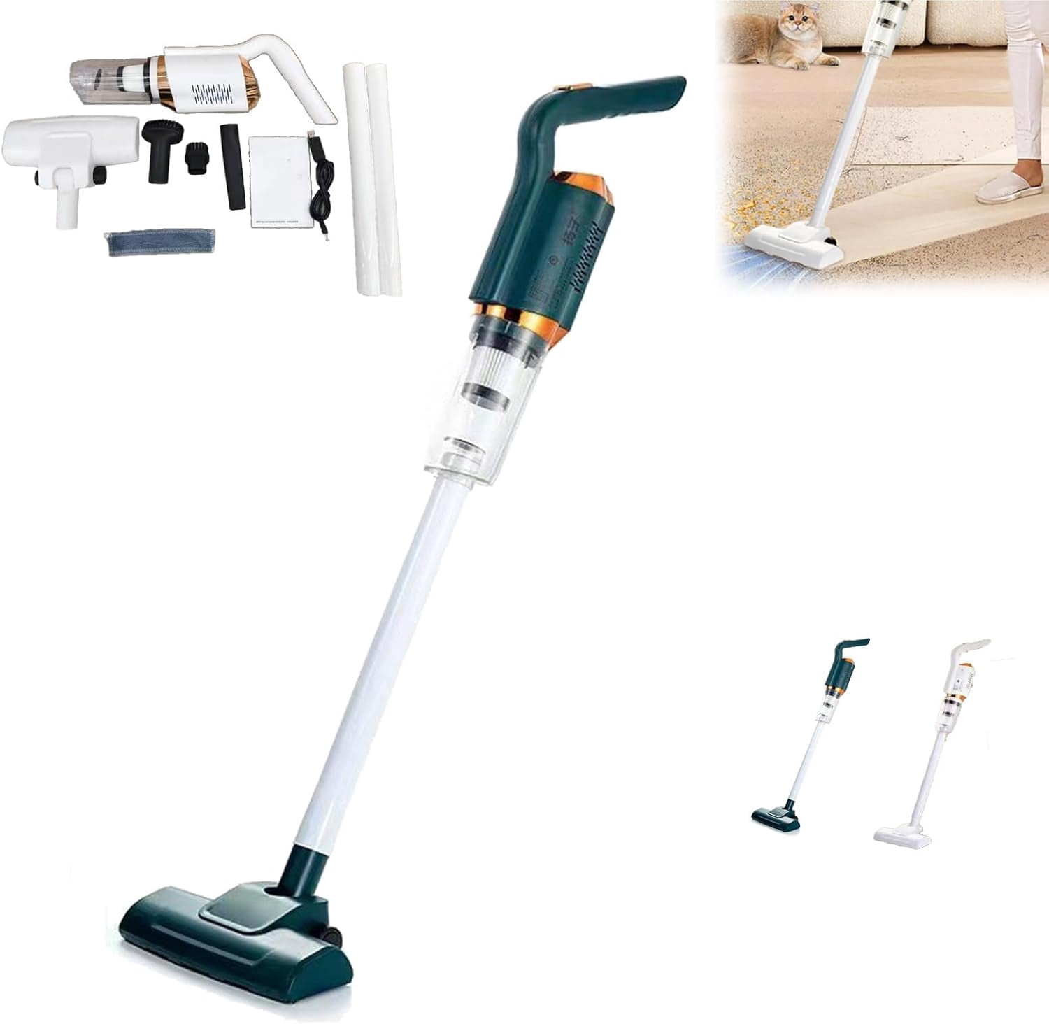 Blackenx Cordless Vacuum, 3-in-1 Multipurpose Stick & Handheld Vacuum ...
