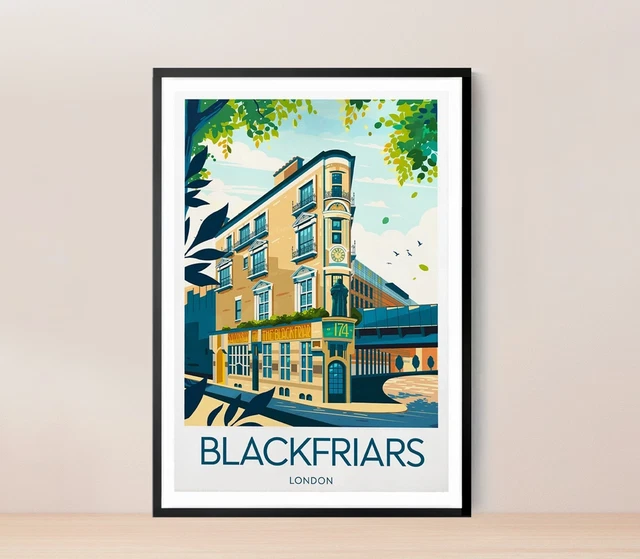 Blackfriars London Perfect Travel Poster Art Home Decor Vintage Gift ...