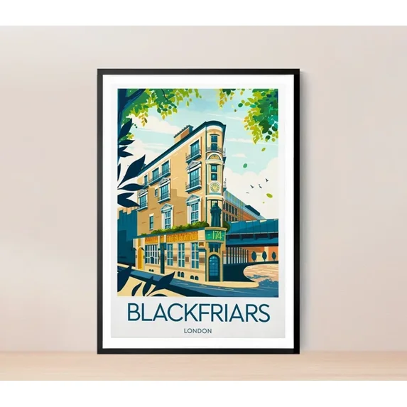 Blackfriars London Perfect Travel Poster Art Home Decor Vintage Gift ...