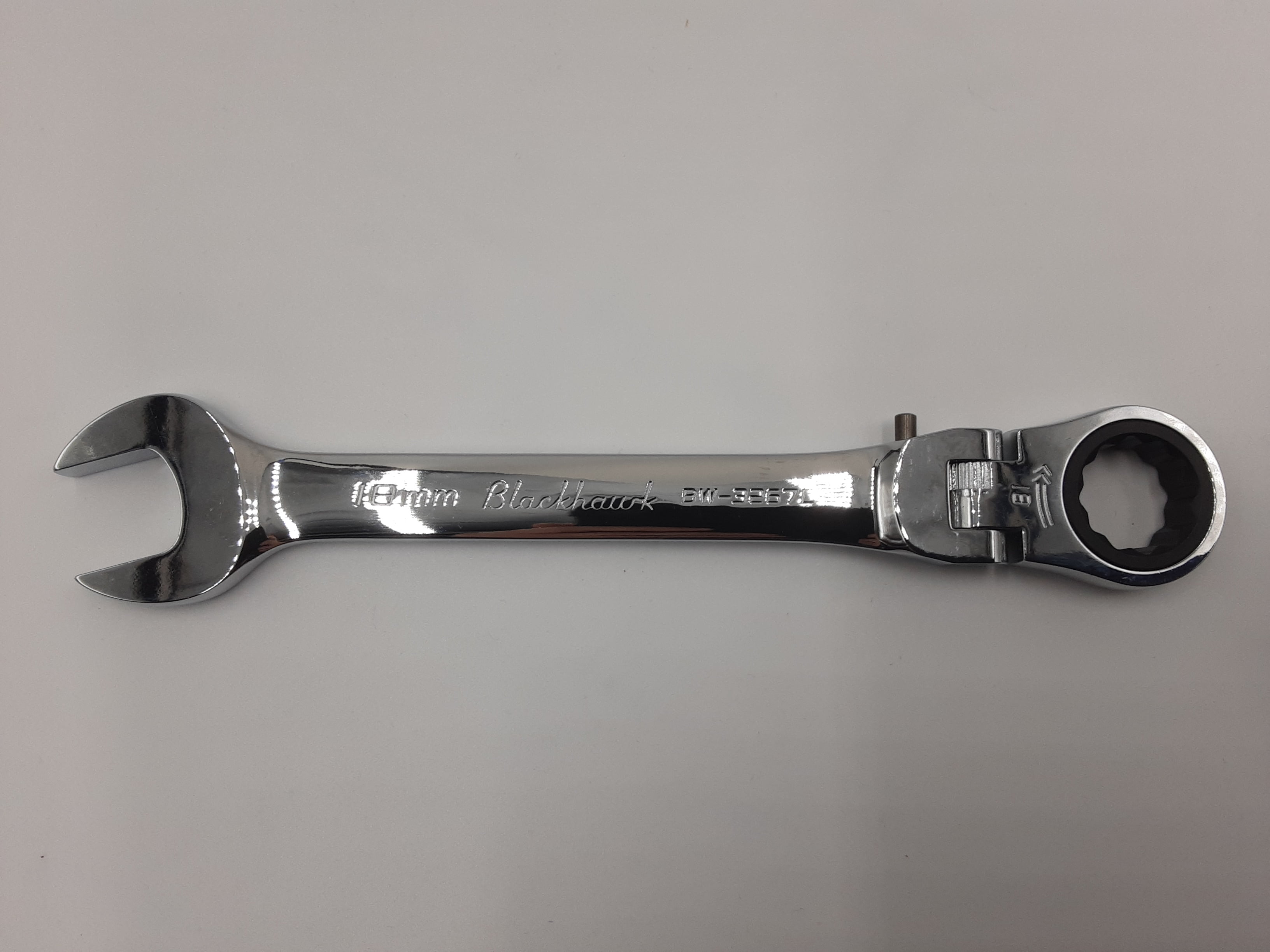 Blackhawk BW-3267L Combination Locking Flex-Head Ratcheting Wrench 18mm ...