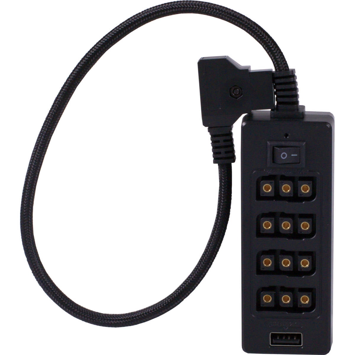 Blackhawk Cables D-Tap to 4-Port D-TAP Hub with Power Switch, Black ...