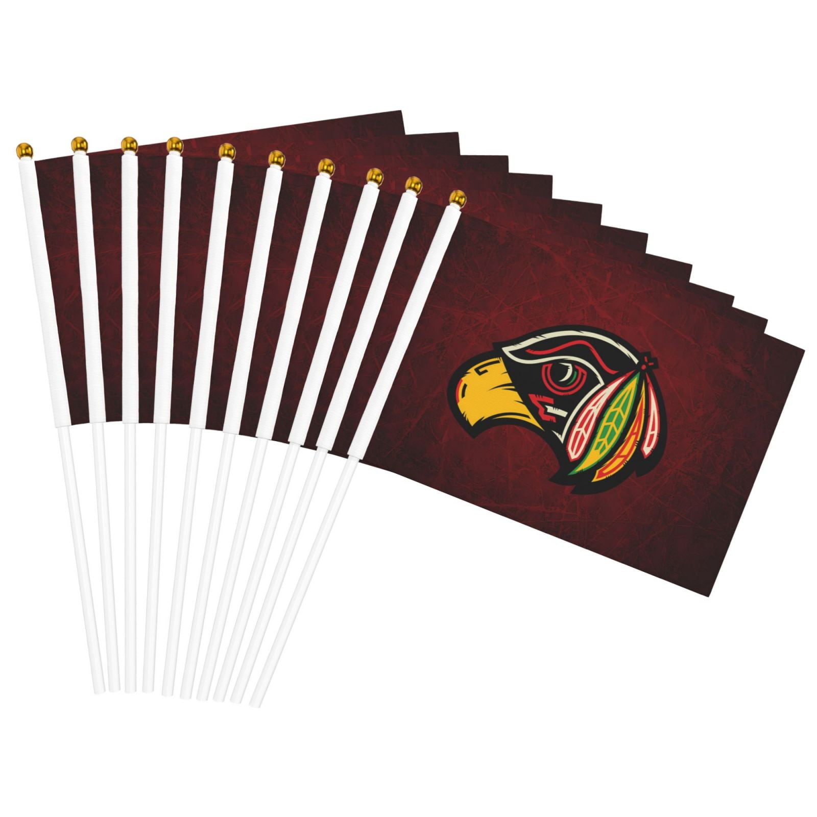 Blackhawks Hockey Team Bulk Cheer Flag Set, 5.5x8.2 Inch Hand Waved ...