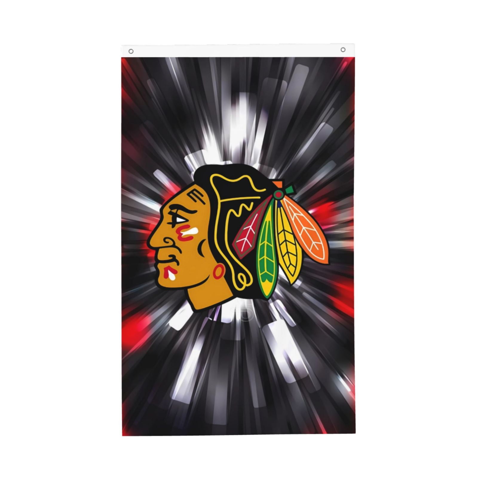 Blackhawks Ice Hockey Team 3x5ft Vertical Double Sided Polyester Flag ...