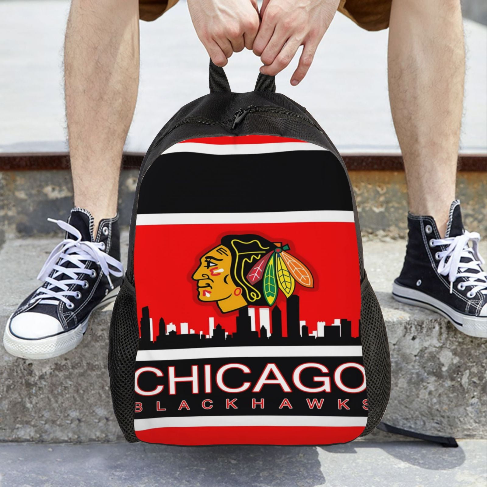 Blackhawks Ice Hockey Team Lightweight Waterproof Laptop Backpack ...