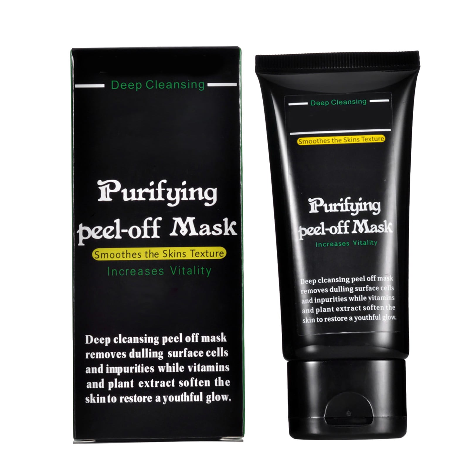 Blackhead Peel Off Mask, Black Mud Deep Cleansing Peel Off Mask ...