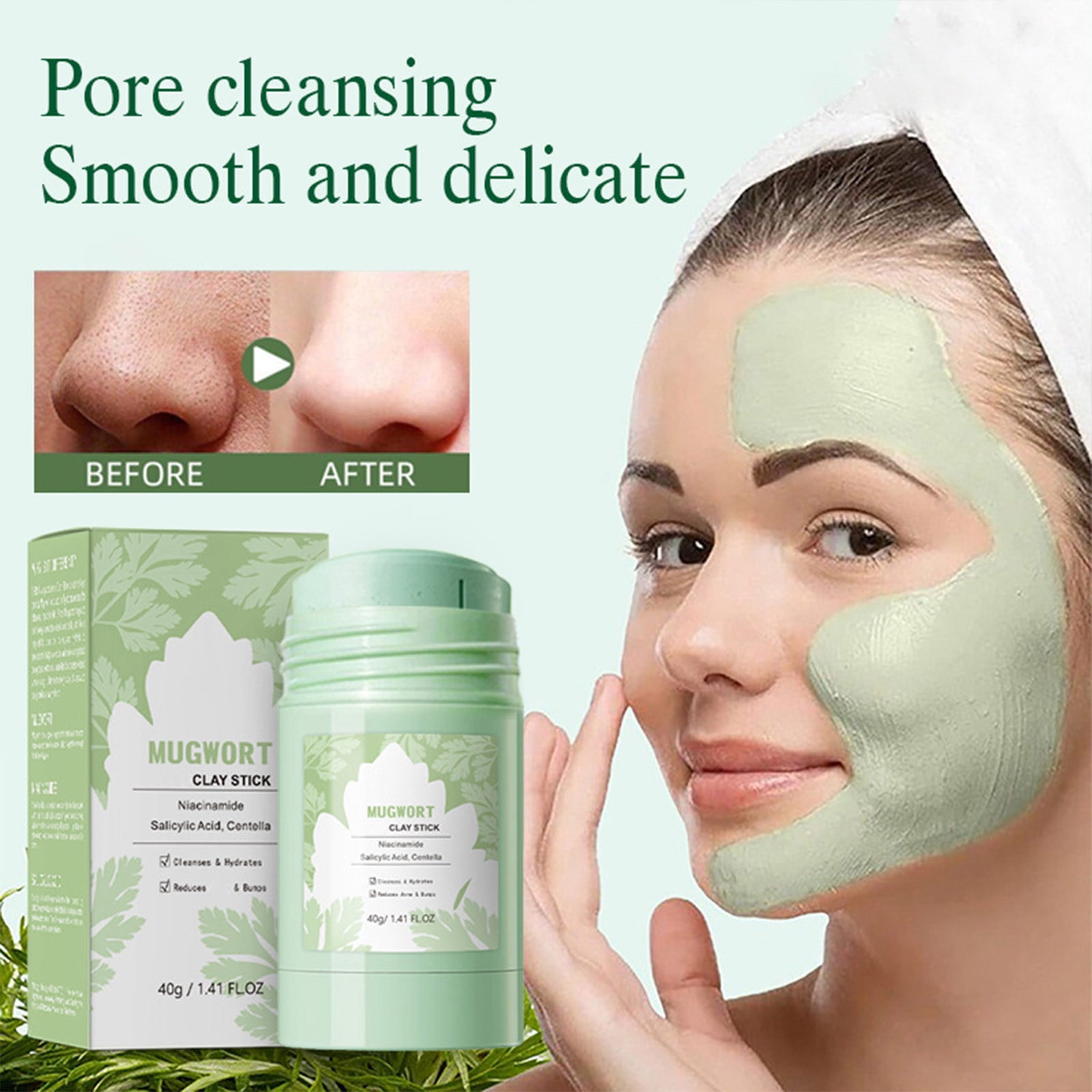 Blackhead Remover-Mugwort Mud Stick Deeping Cleaning Mild To Blackhead ...