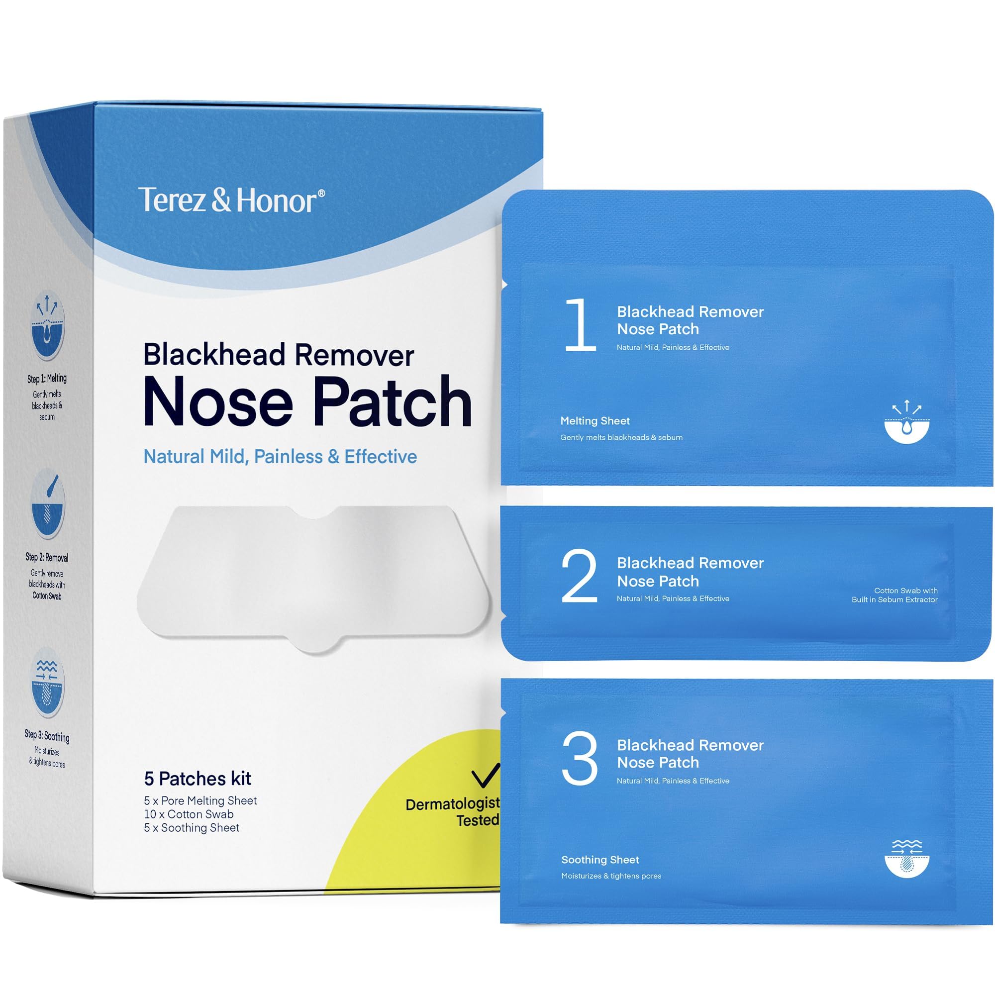 Blackhead Remover Nose Pore Patches: HYZ01 Natural Mild Painless Korean ...