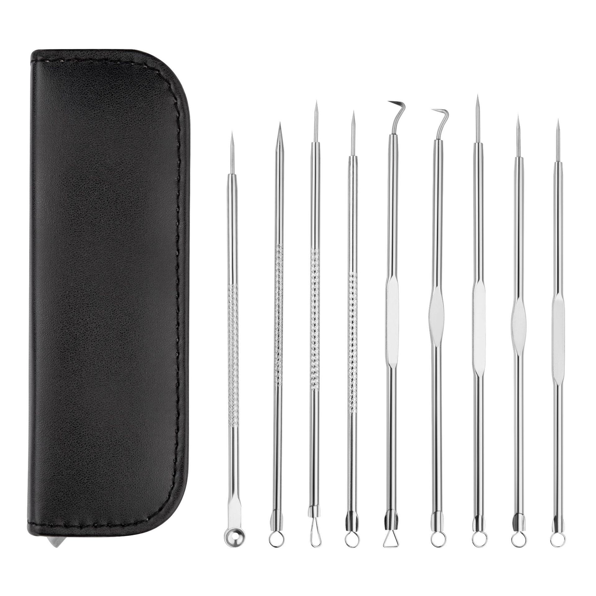 9pcs Stainless Steel Blackhead Pimple Remover Tool Kit Acne Remover ...