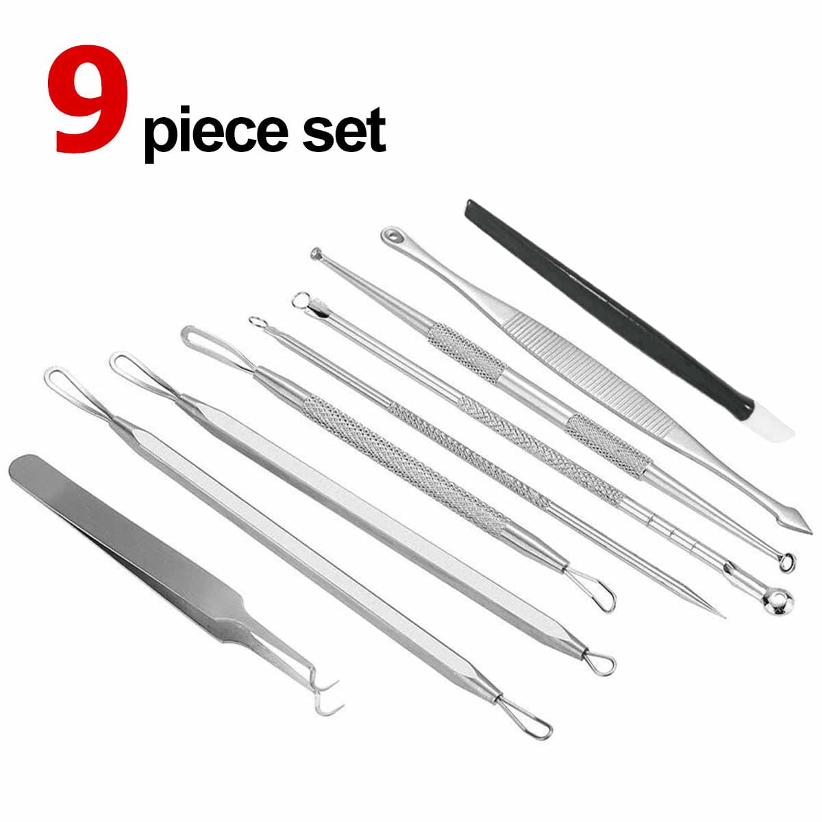 Blackhead Remover Pimple Popper Tool Kit, 8pcs Blackhead Comedone ...