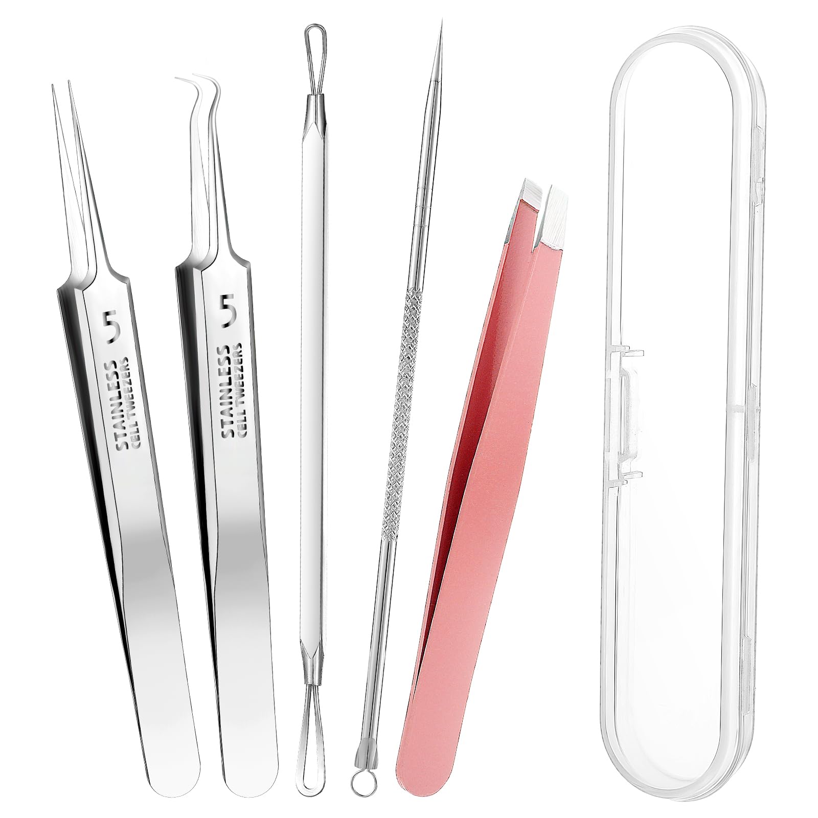 Blackhead Remover and Pimple Popper Tool Kit, Blackhead Extractor ...