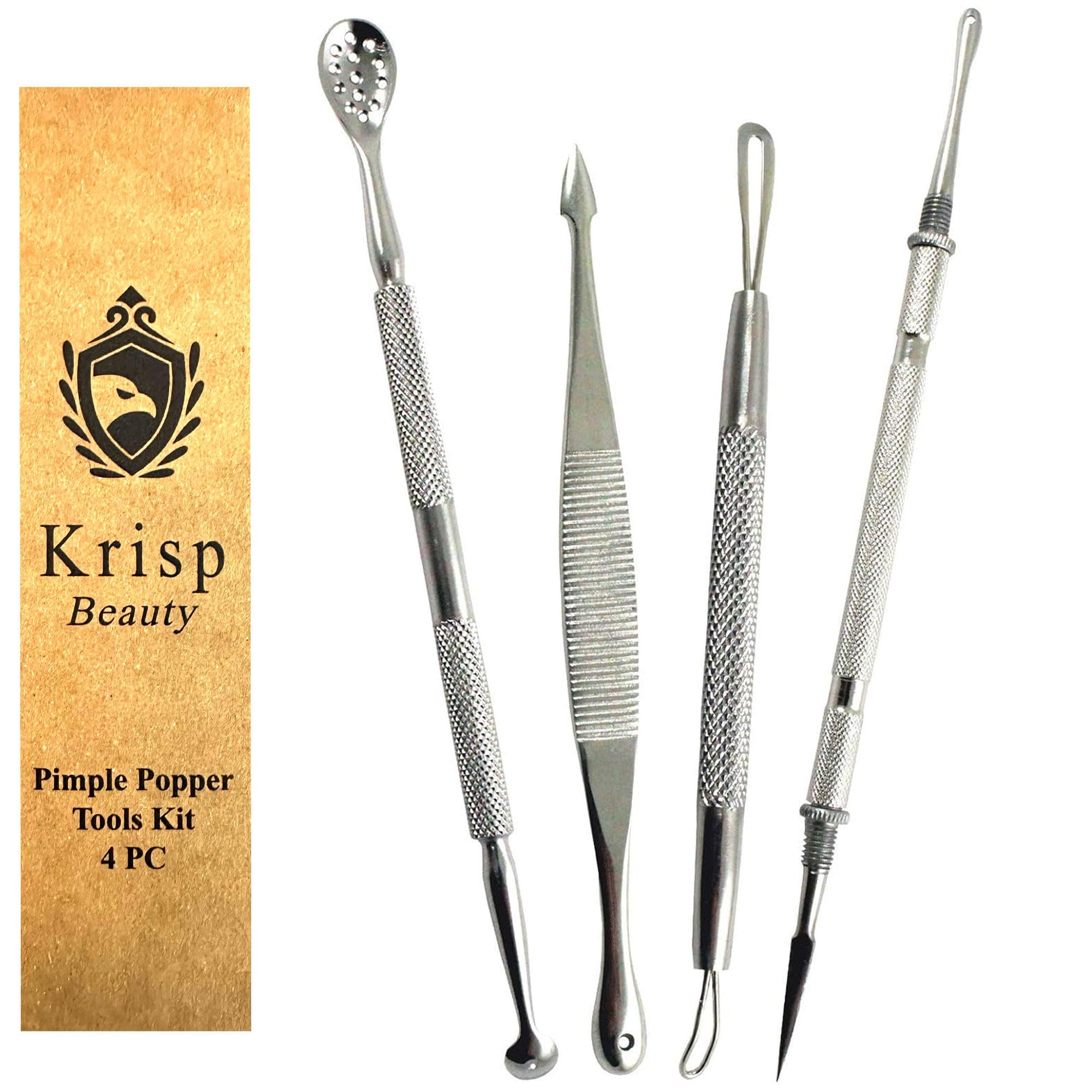 Blackhead Remover Pimple Popper Tools (4 PC Set) fourthline Acne ...