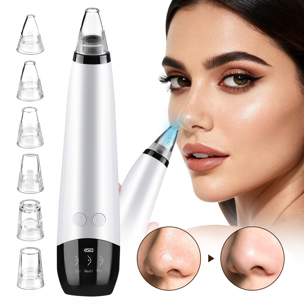 Blackhead Remover Pore Vacuum Kit -Electric Face Vacuum Pore Cleaner ...
