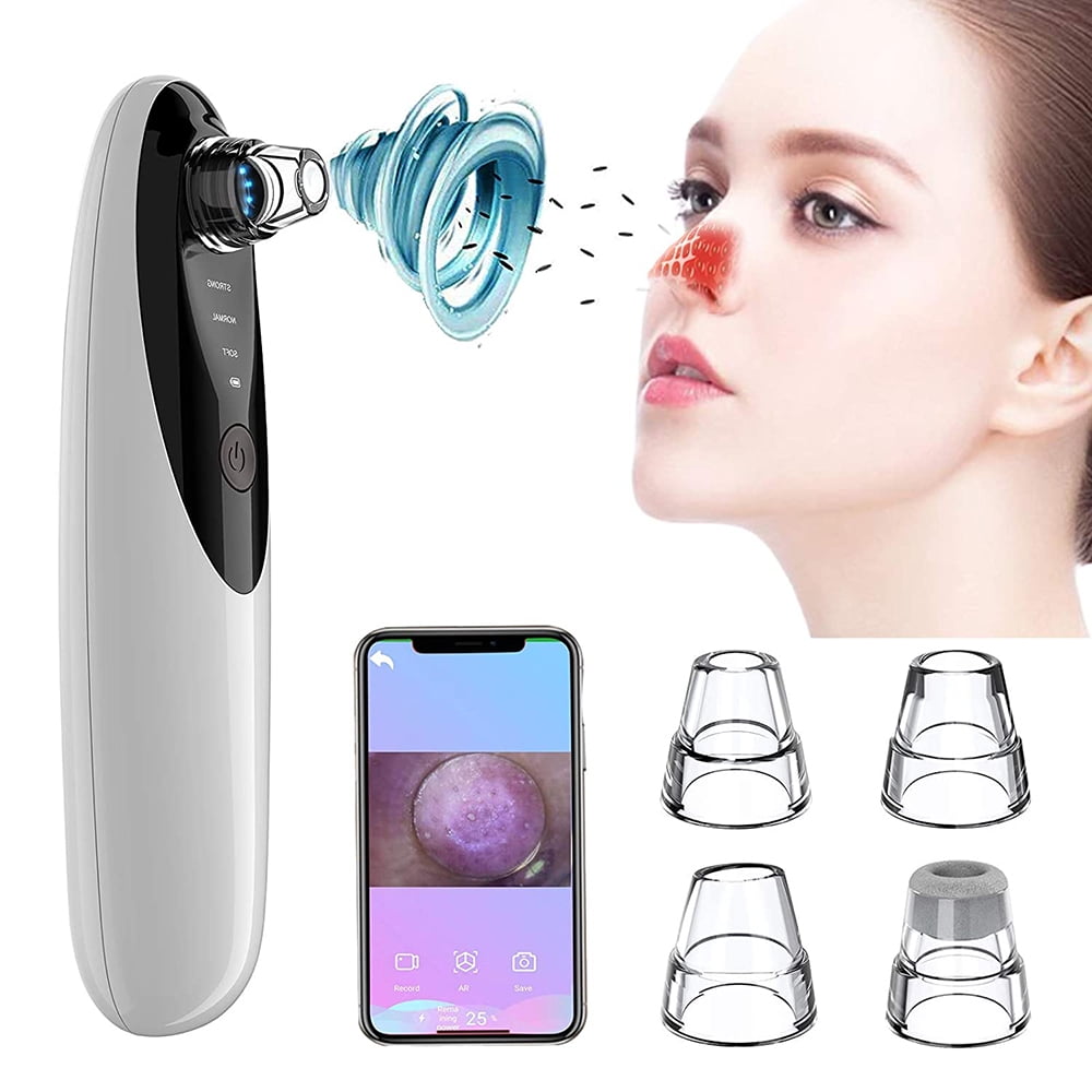 Blackhead Remover Pore Vacuum With HD Camera Facial Pore Cleanser With WIFI Pimple Acne Comedone ...