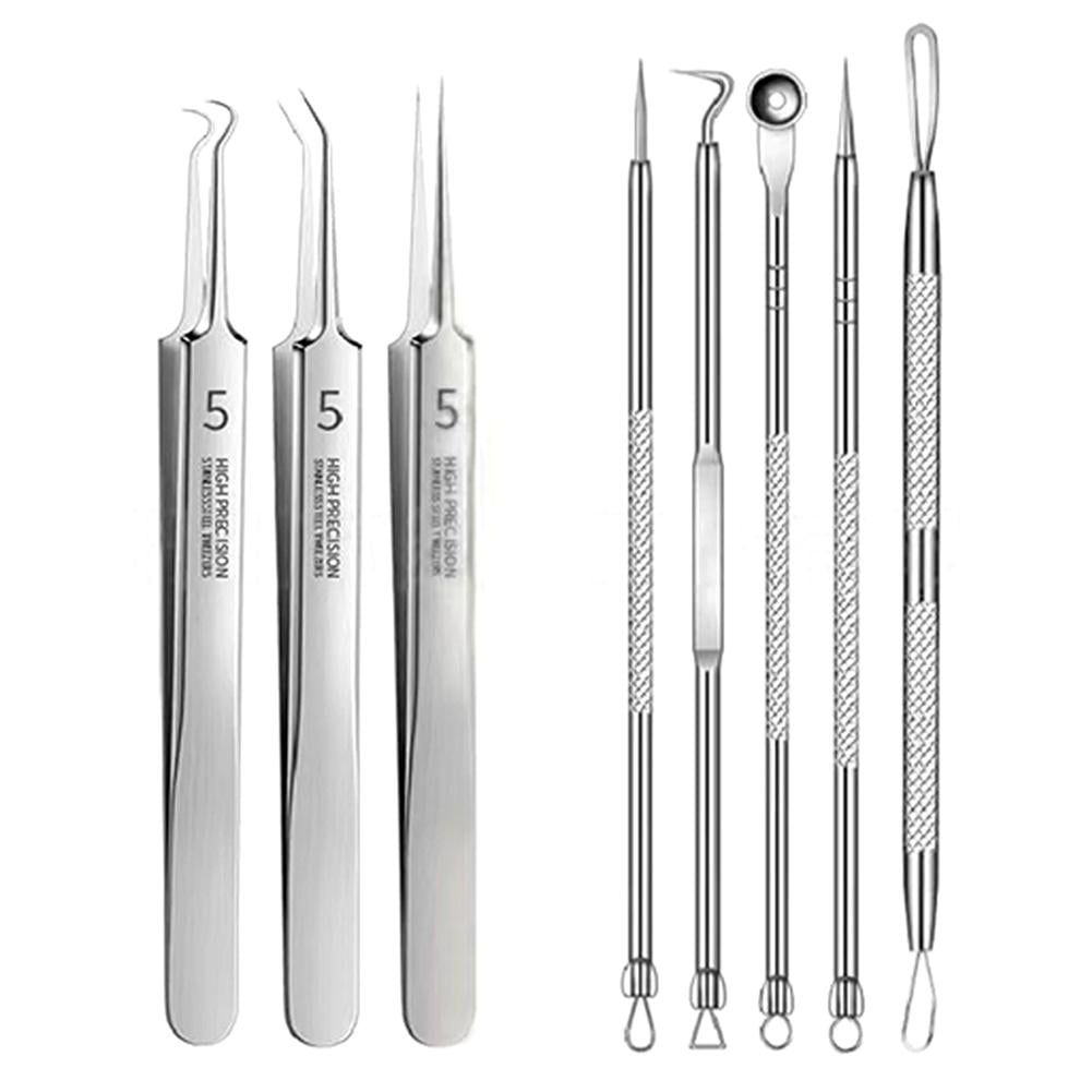 Blackhead Remover Tweezers Acne Pimple Blemish Extractor Curved Needle ...