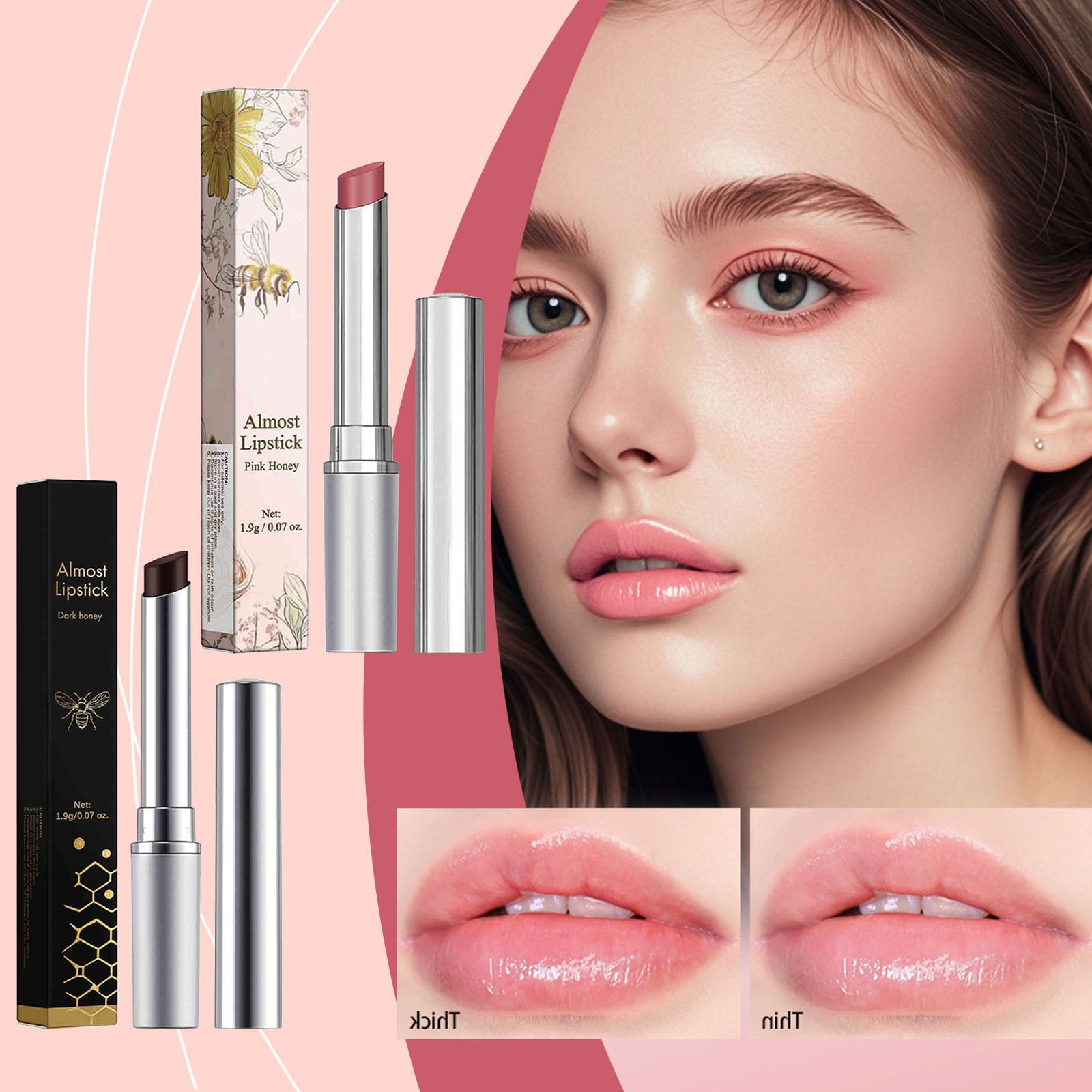 Blacking Honed Lipstick,Moisturizing Vitamin E Lip Balm with Antioxidant Protection, Hydrating ...