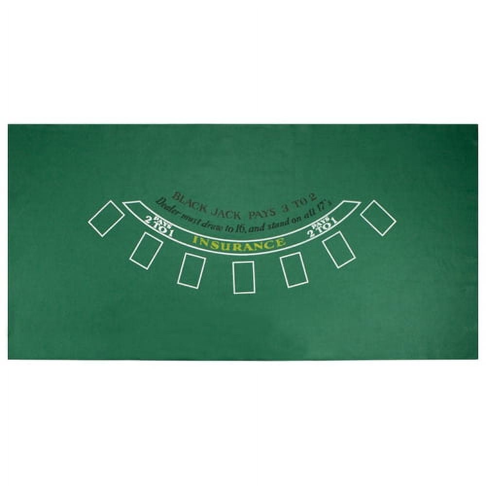 Blackjack Green Casino Gaming Table Felt Layout, 36" x 72" - Walmart.com