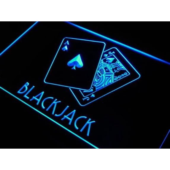 Blackjack Poker LED Sign Neon Light Sign Display m058-b(c)$$Tools ...