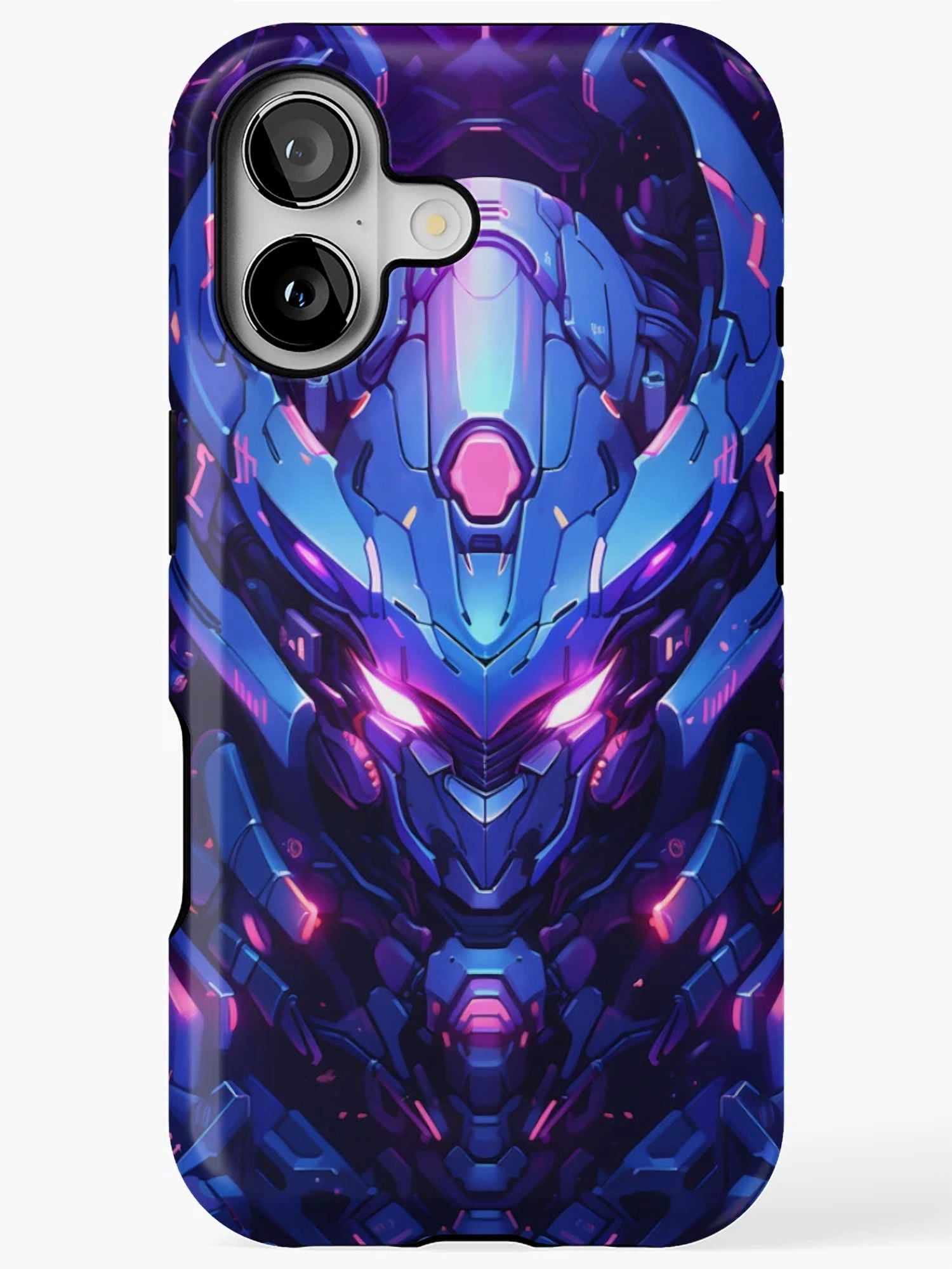 Blacklight Anime Mecha Neon Futuristic Glow Art Design iPhone Case 11 ...