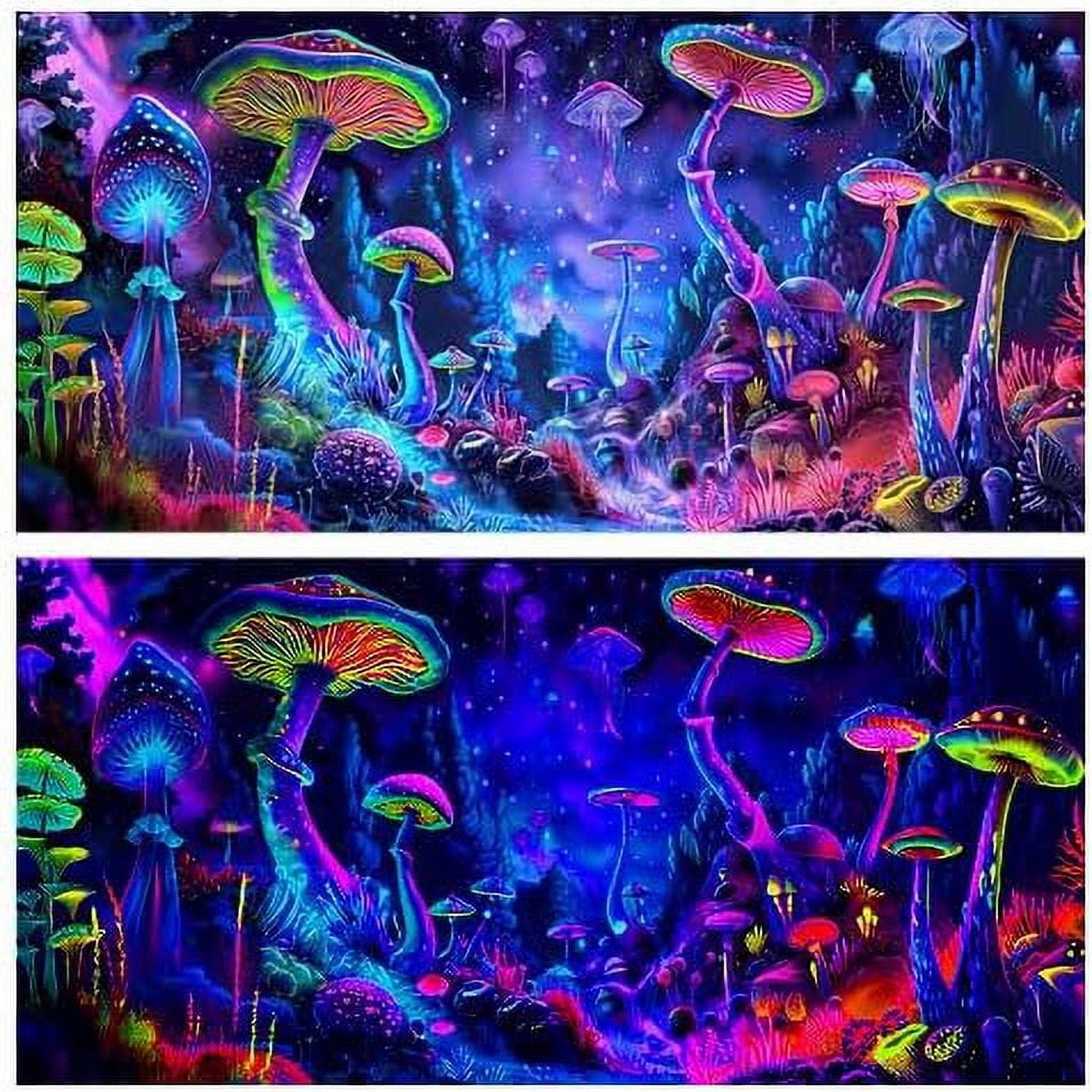 Blacklight Mushroom Black Light Aquarium Background UV Reactive ...