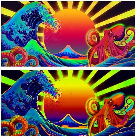 Blacklight Octopus Sea Wave Monster HD 3D Black Light Aquarium ...