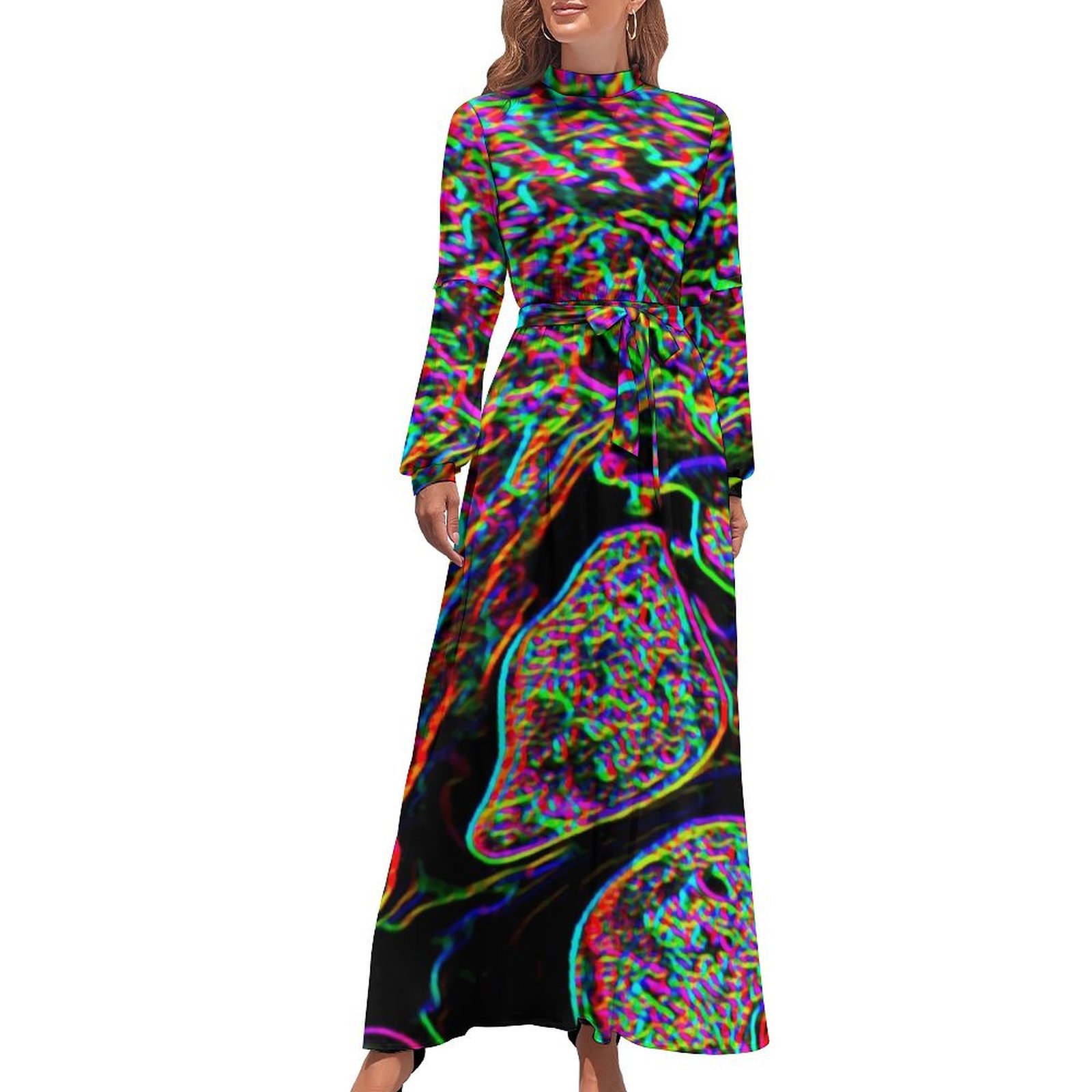 Blacklight Party Style Long Dress Women's summer long dress dress ...