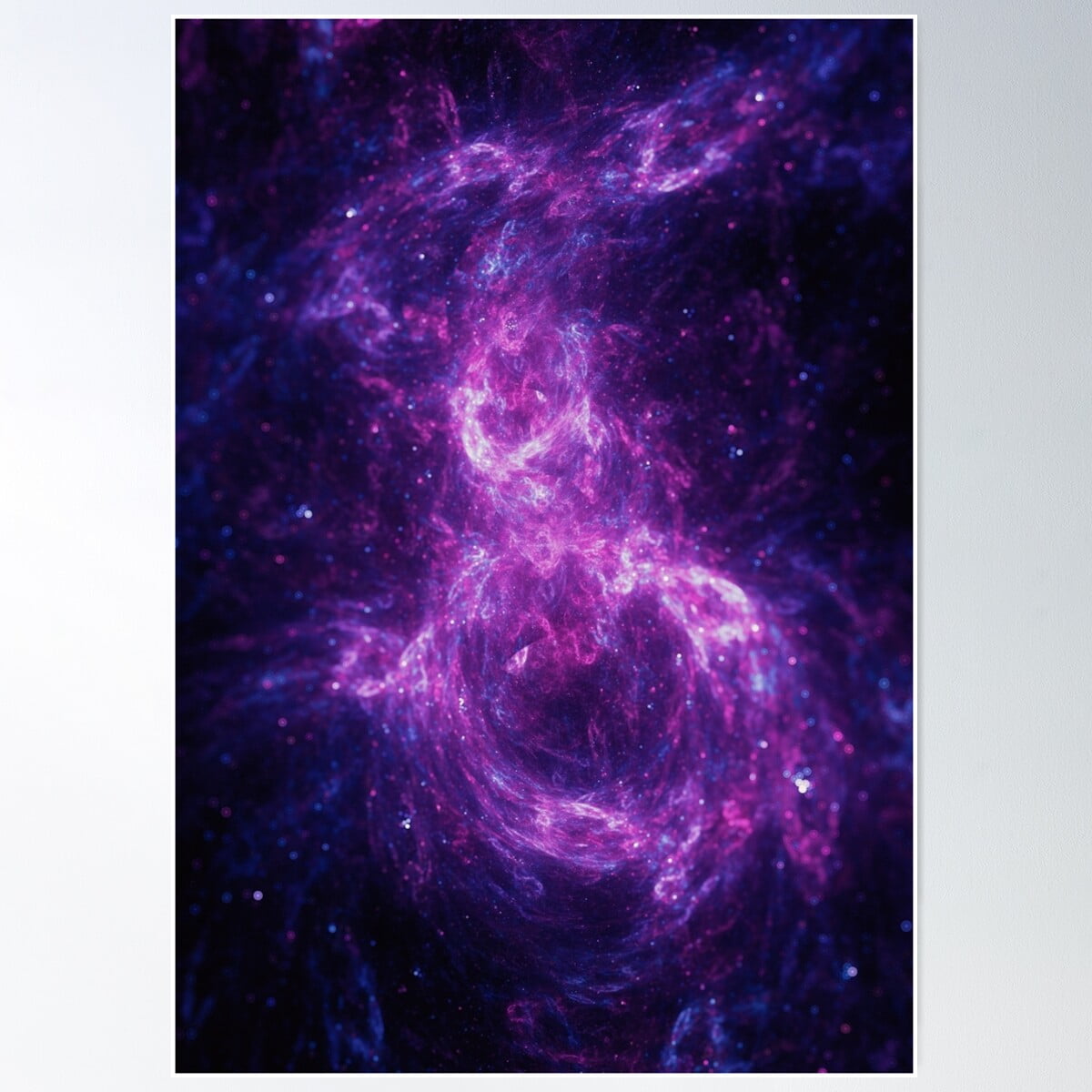 Blacklight Purple Space Hypercolor Stars Nebula Poster Wall Art, Modern ...