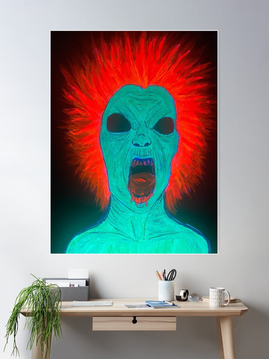 Blacklight Trash Poster Wall Art, Modern Wall Decor For Living Room ...