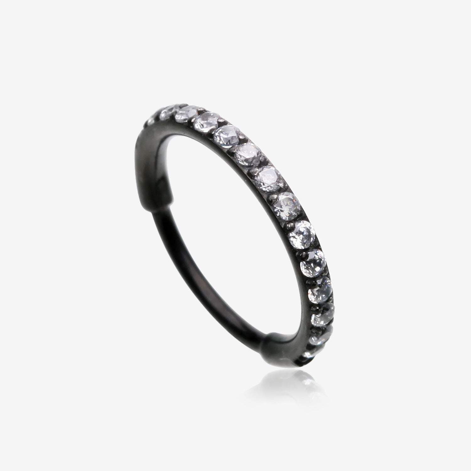 Blackline Brilliant Sparkle Gems Lined Clicker Hoop Ring - Walmart.com