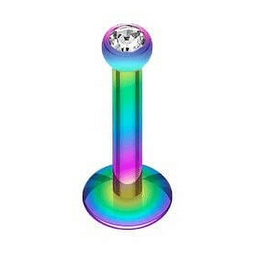 Blackline Gem Ball Internally Threaded Labret - Walmart.com