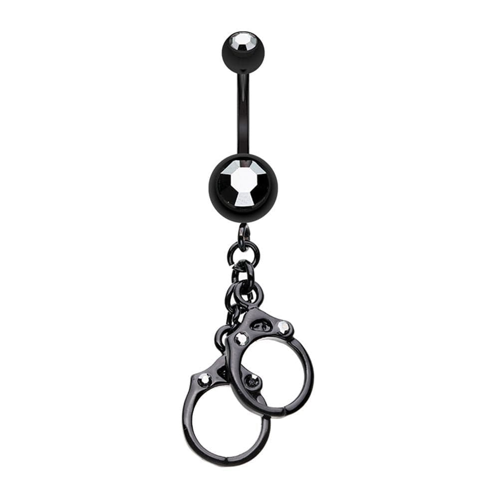 Blackline Handcuff Sparkle Belly Button Ring - Walmart.com