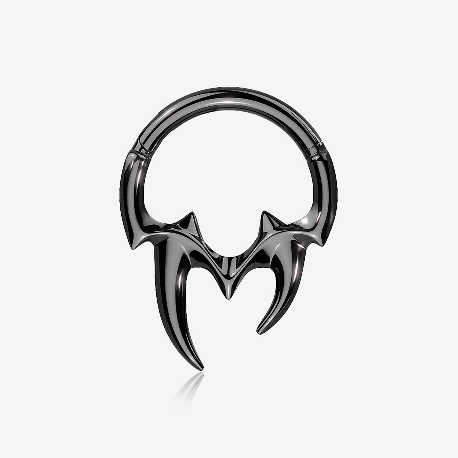 Blackline Tribal Inspired Vicious Fangs Clicker Hoop Ring - Walmart.com