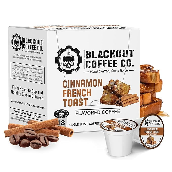 Blackout Coffee Cinnamon French Toast Flavored Pods - Freshly Roasted ...