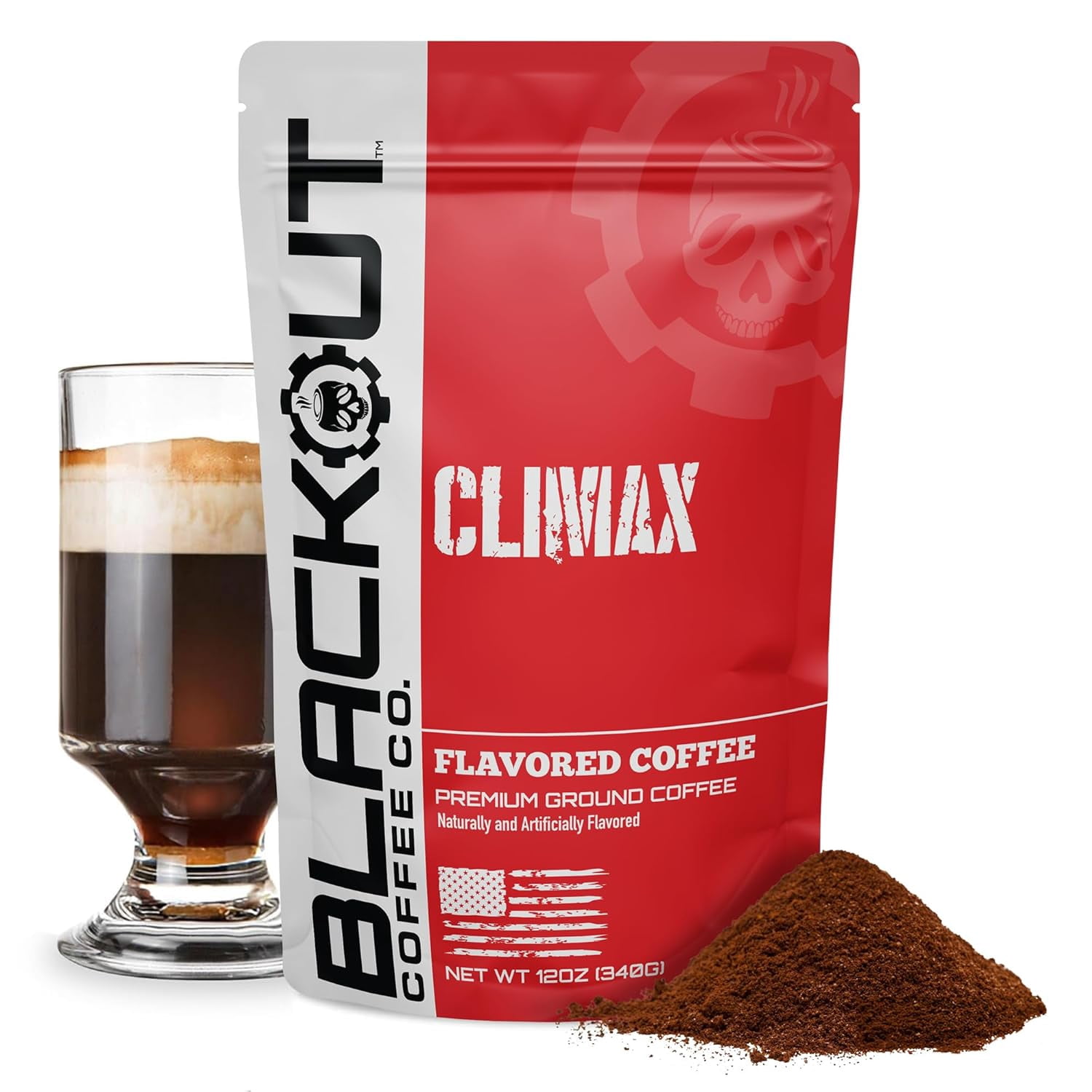 Blackout Coffee Climax Amaretto, Irish Cream & Kahlua Flavored Ground ...