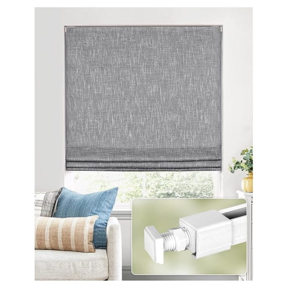 Blackout Cordless Shades No Drill for Windows 25x64", 100% Light ...