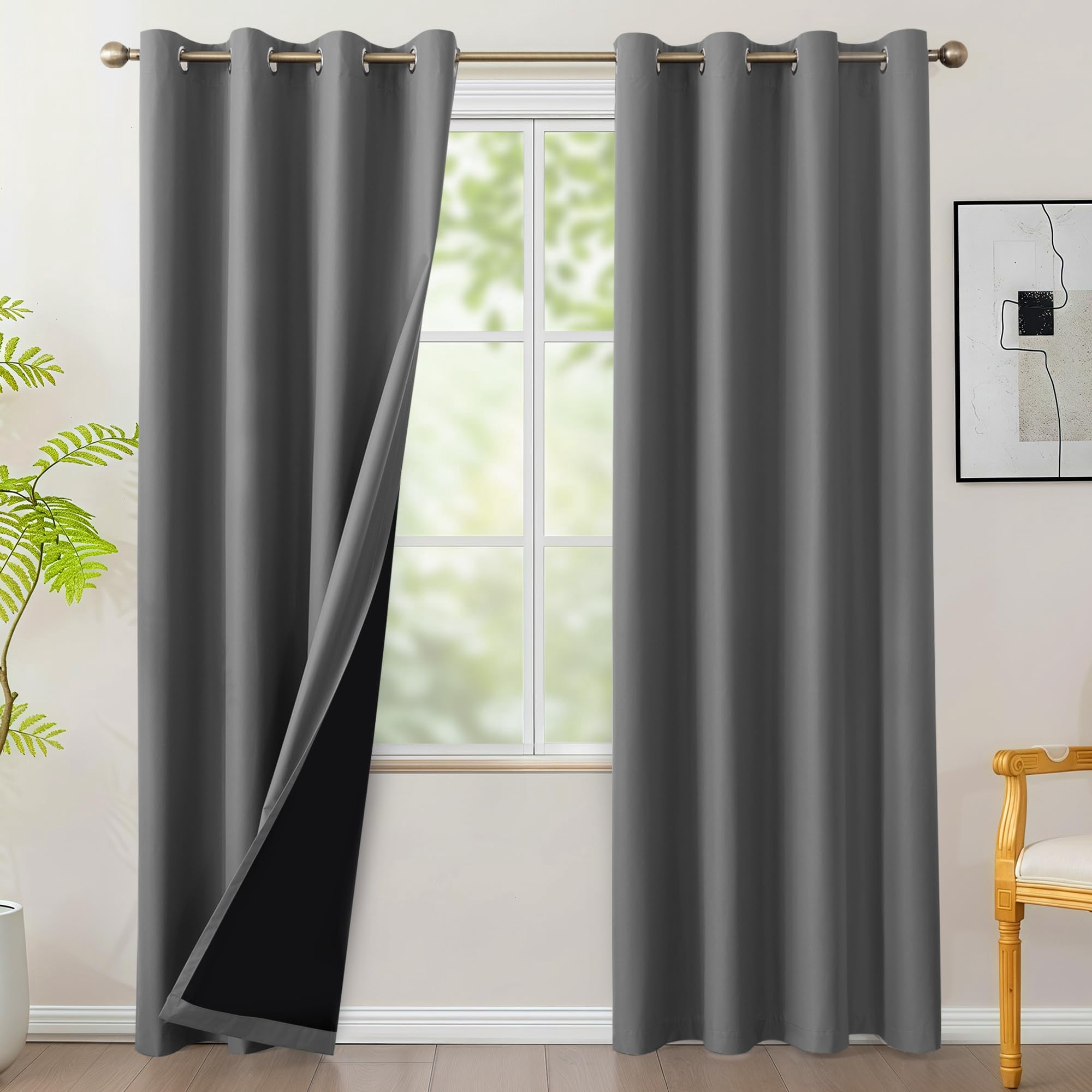 Blackout Curta4 Panels - Full Light Blocking Window Drapes For Bedroom ...