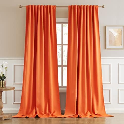Blackout Curtain Drapes 132 Inch for Tall Floor to Ceiling 2 Panels ...