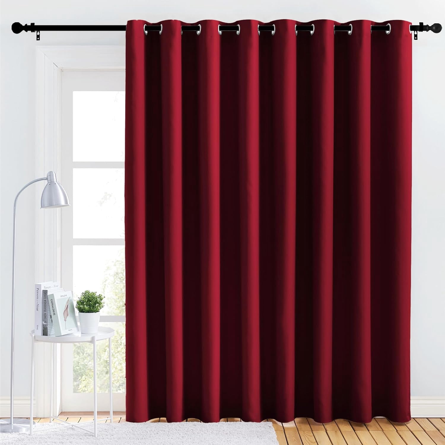 Blackout Curtain Panel, 120" by 102", Burgundy Red, 1 PC, Energy Saving ...