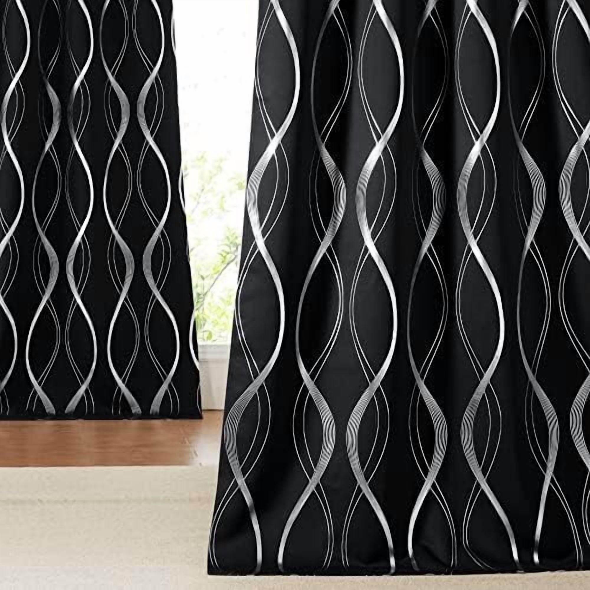 Blackout Curtain Panels 84 inches - Light Reducing Thermal Insulated ...