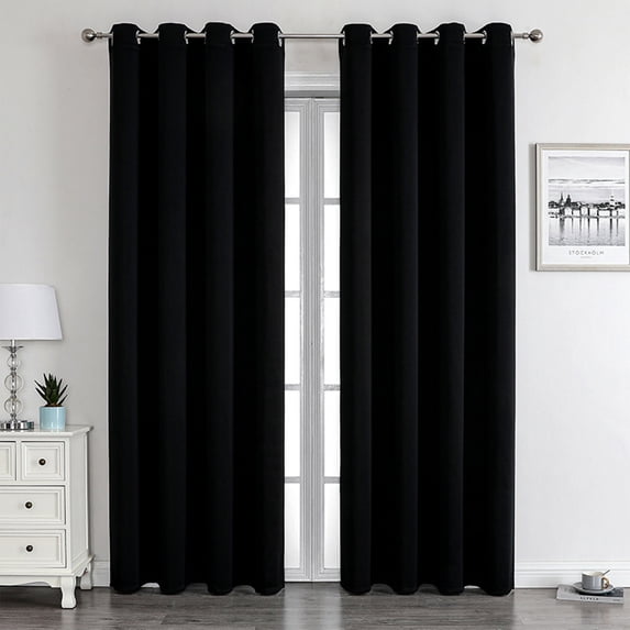 Blackout Curtain Panels Set, Thermal Insulated Window Curtains with ...
