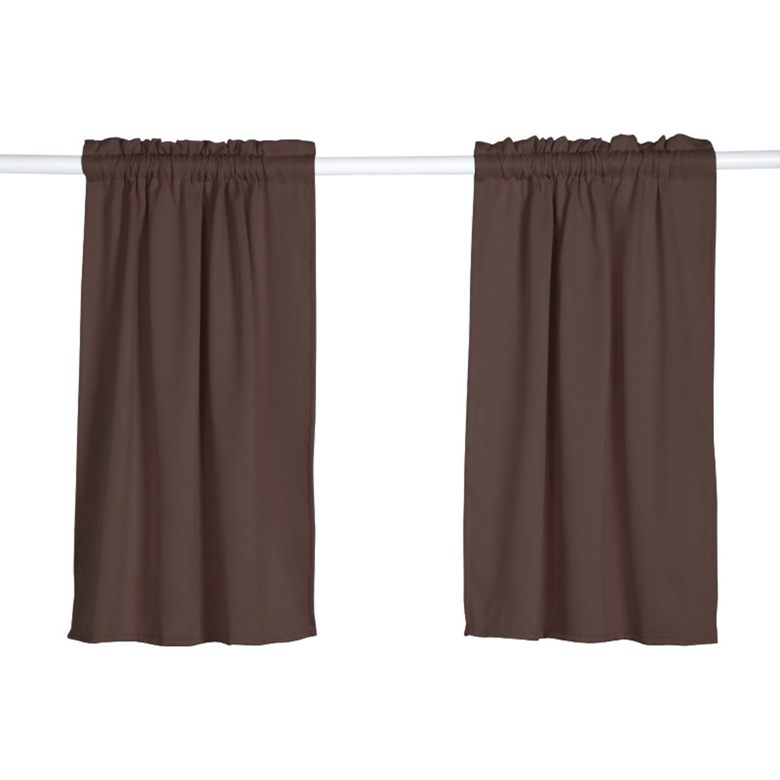 Blackout Curtain Pure Color Rod Pocket Design Short Small Size Light ...