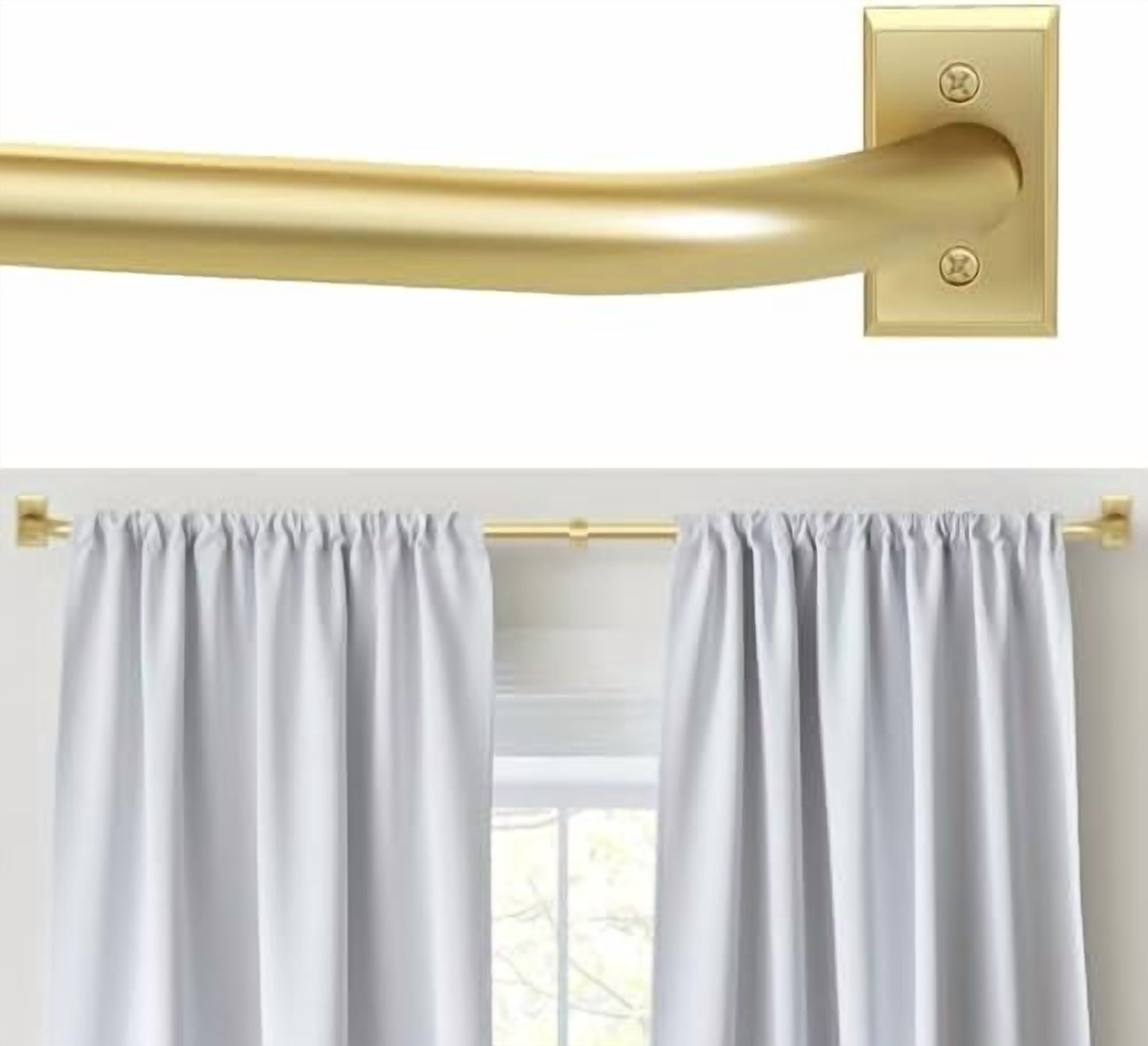 Blackout Curtain Rod, Adjustable Extra Long Curtain Rod for Windows 66 ...