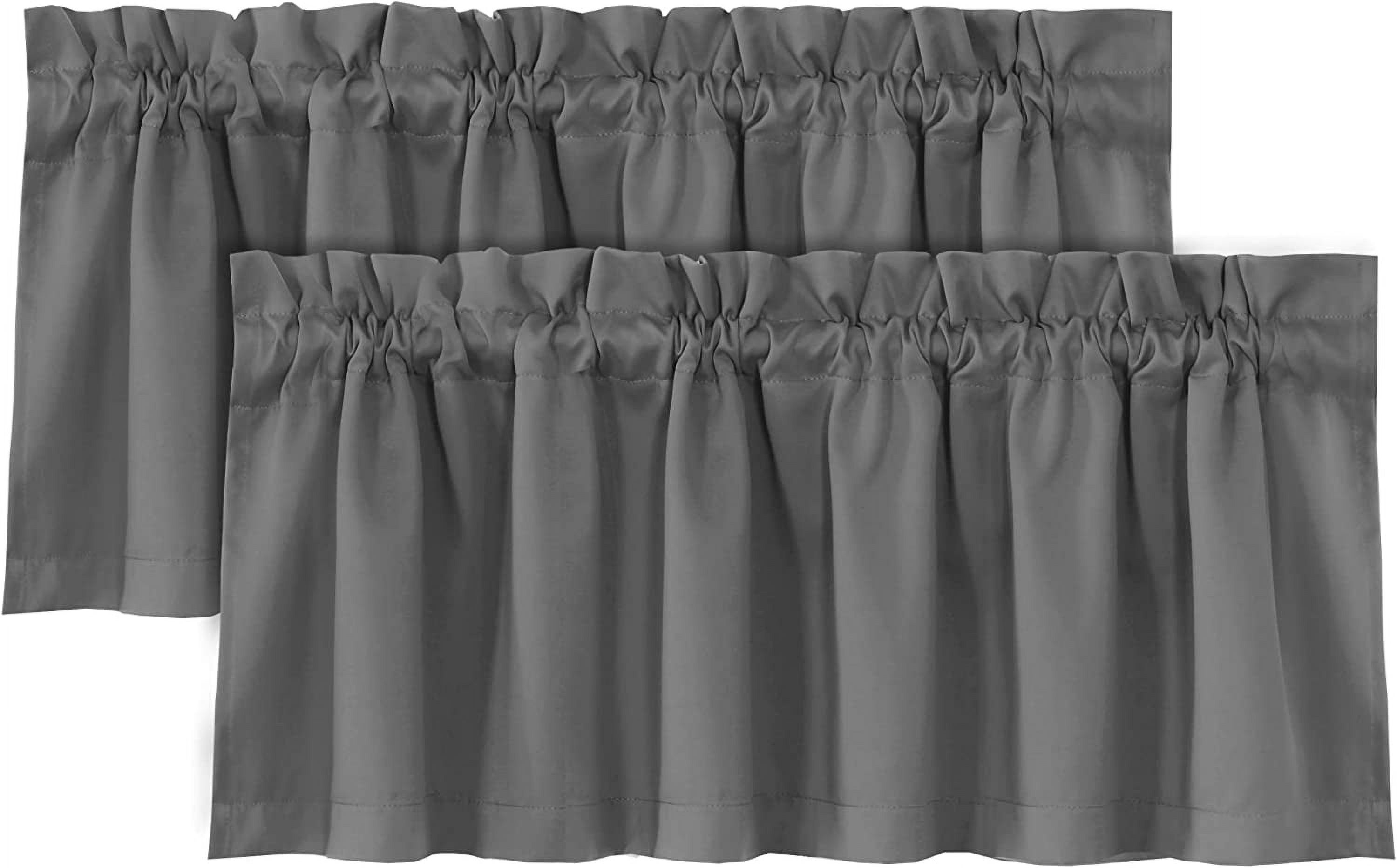 Blackout Curtain Valances for Kitchen Windows/Bathroom/Living Room ...