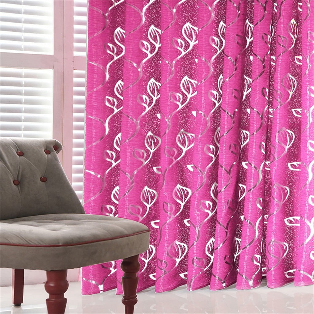 Blackout Curtains,1 PCS Vines Leaves Tulle Door Window Curtain Drape ...