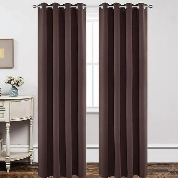 Blackout Curtains 120 inches Long 2 Panels Set, Thermal Insulated Long ...