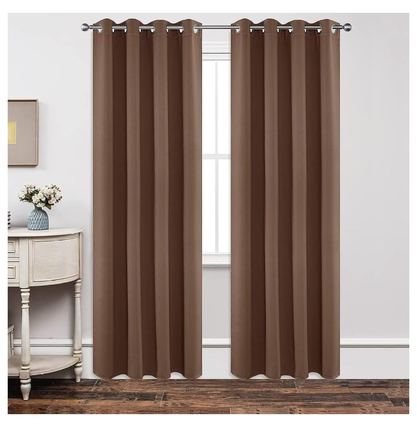 Blackout Curtains 120 inches Long 2 Panels Set, Thermal Insulated Long ...