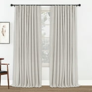 "Quality Home Gathered Tulle Overlay Blackout Curtain Panel Pair ...