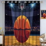 Blackout Curtains 2 Panels Set Sports Theme Curtain Drapes For Living ...